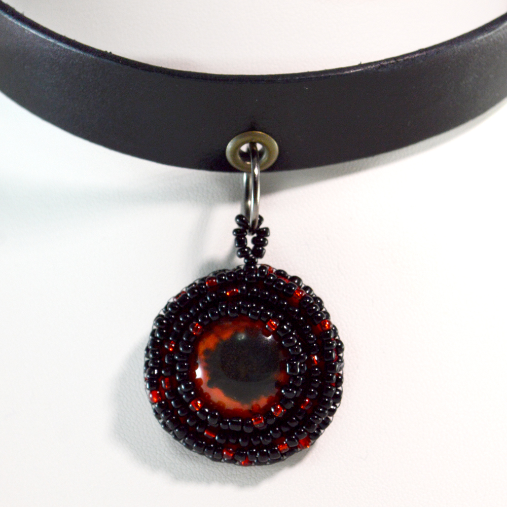 Vampire Choker in Red and Black (Made to Order) - Twisted Pixies