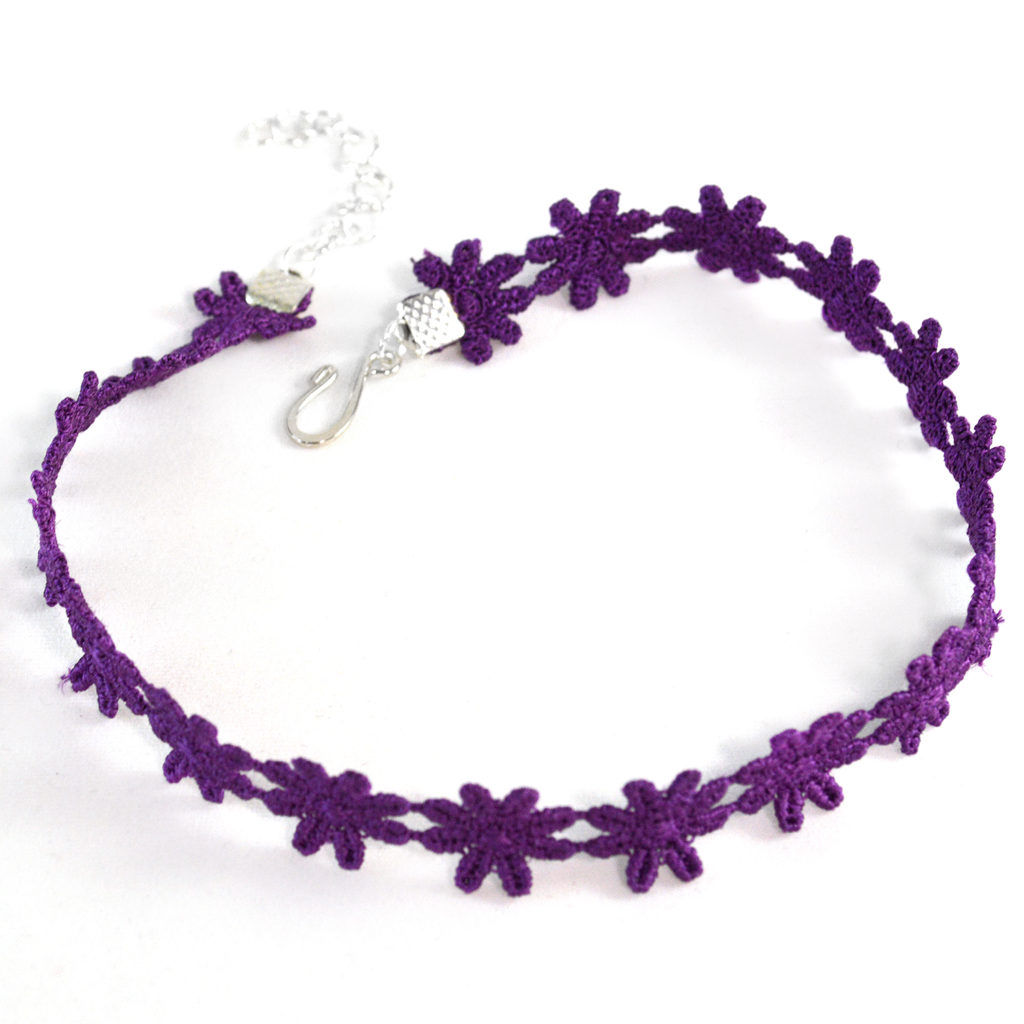 Hippie Purple Choker – Grunge Jewelry – Twisted Pixies