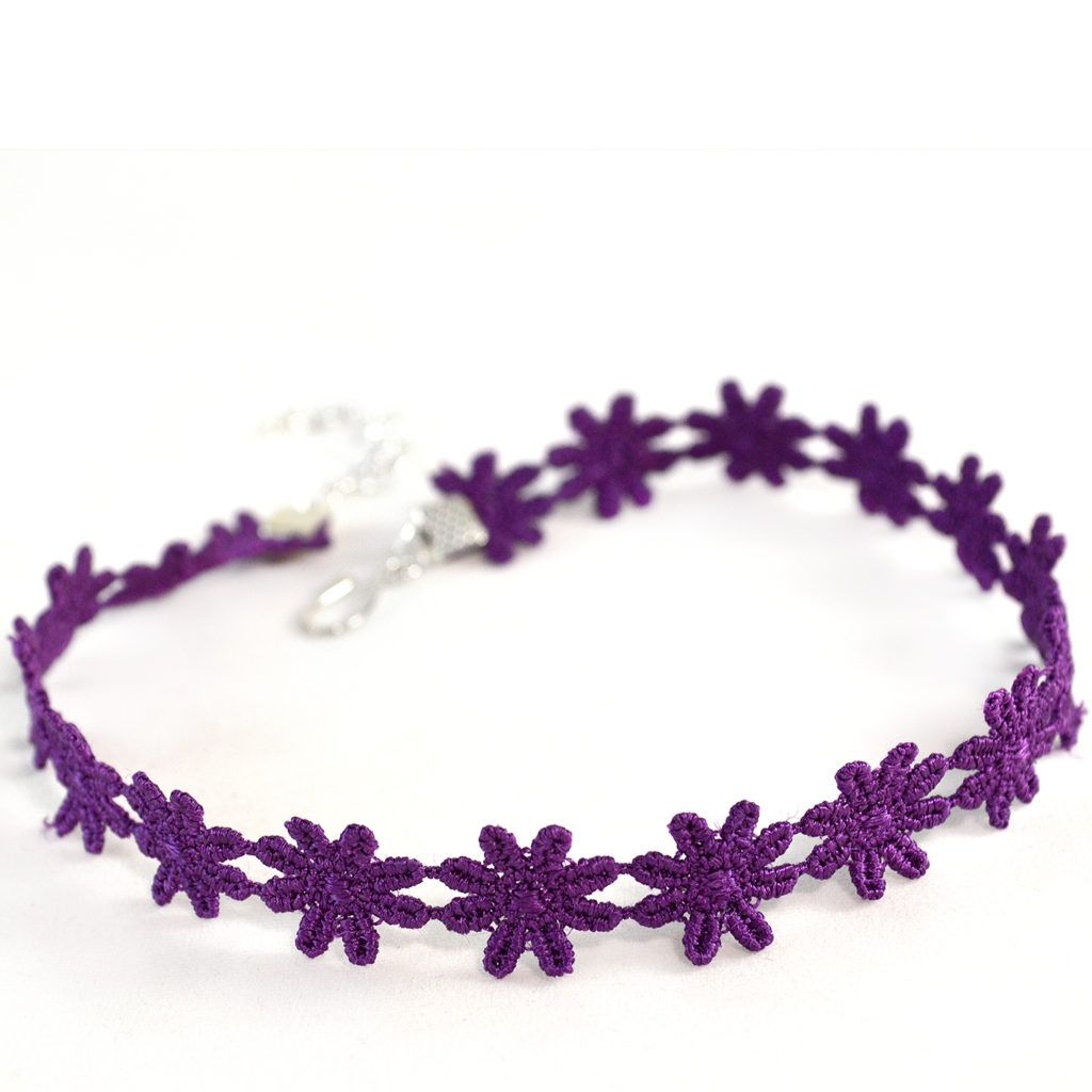 Hippie Purple Choker – Grunge Jewelry - Twisted Pixies