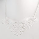 White Lace Necklace – Simple Lace Applique Jewelry - Twisted Pixies