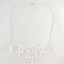 White Lace Necklace – Simple Lace Applique Jewelry - Twisted Pixies
