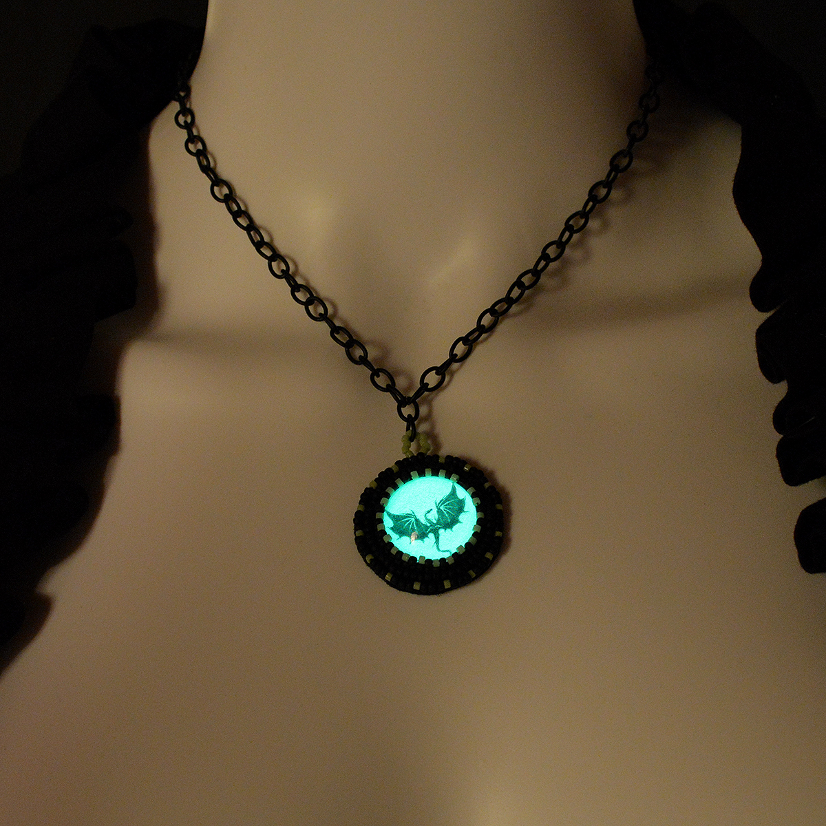 Glow in the Dark Dragon Necklace - Twisted Pixies