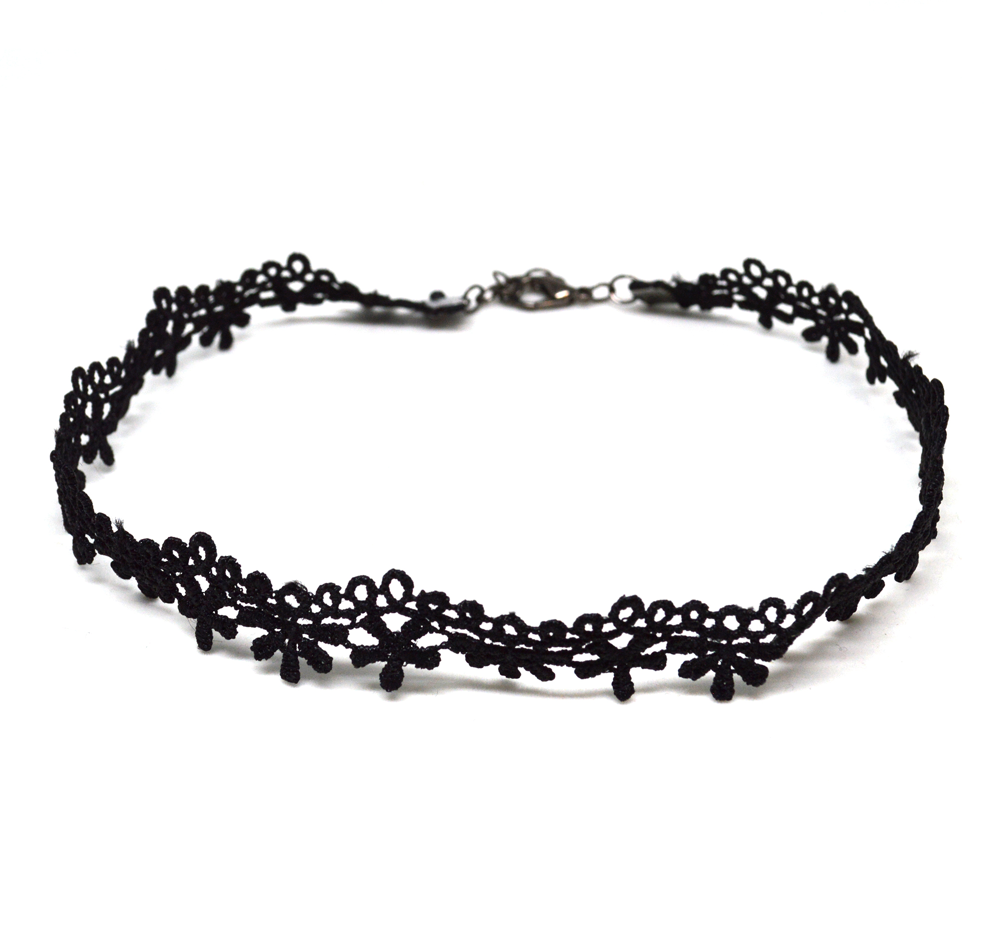 Skinny Black Lace Dainty Choker - Twisted Pixies