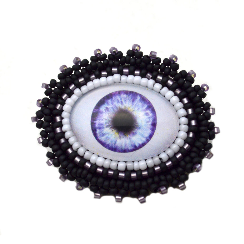 Purple Evil Eye Brooch Pin - Twisted Pixies